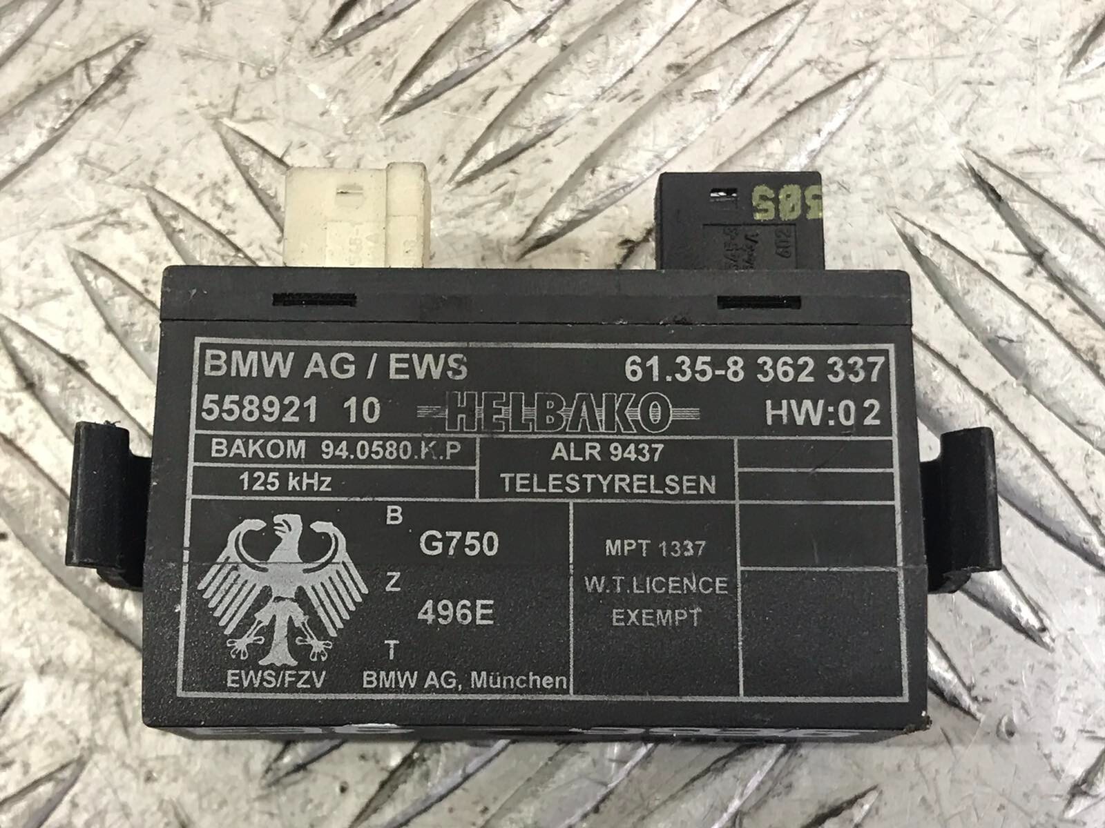 BMW 3-Series E36 EWS Control Unit 61.35-8362337 ID9936 | eBay