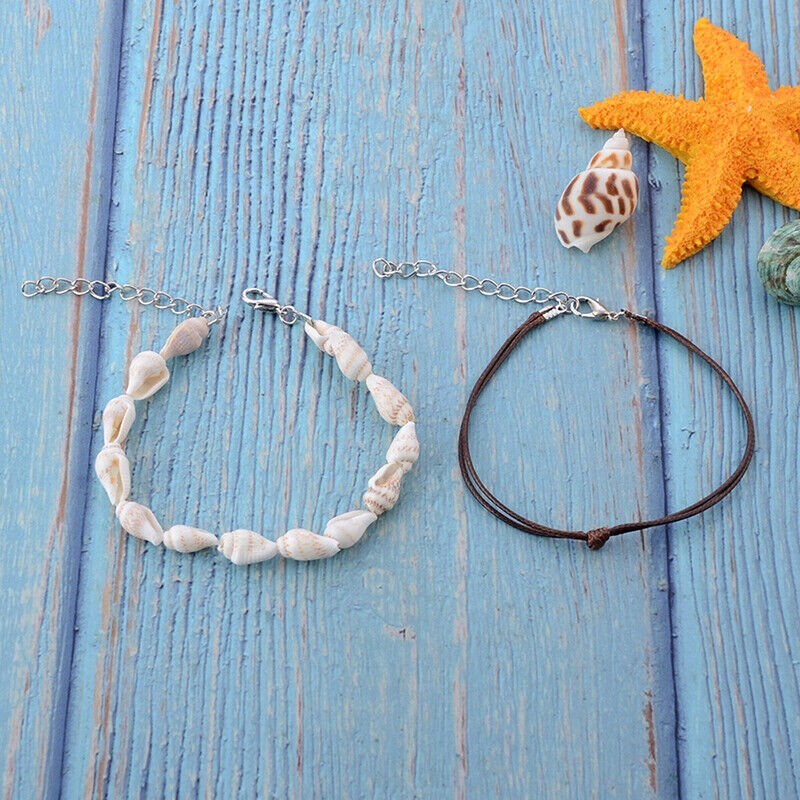 Ankle Bracelet Shell String Foot Beach Anklets For Women Adjustable ...