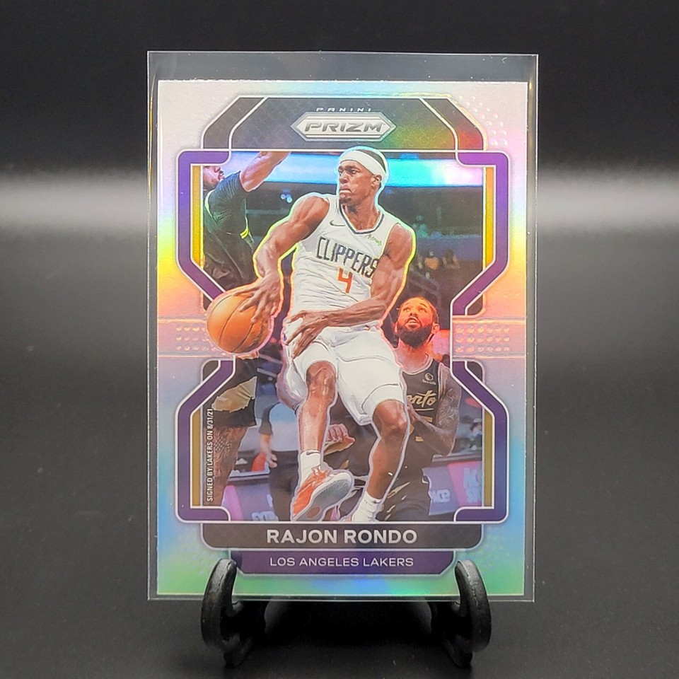 2021-22 Prizm RAJON RONDO #104 SILVER HOLO PRIZM SP Los Angeles Lakers ...