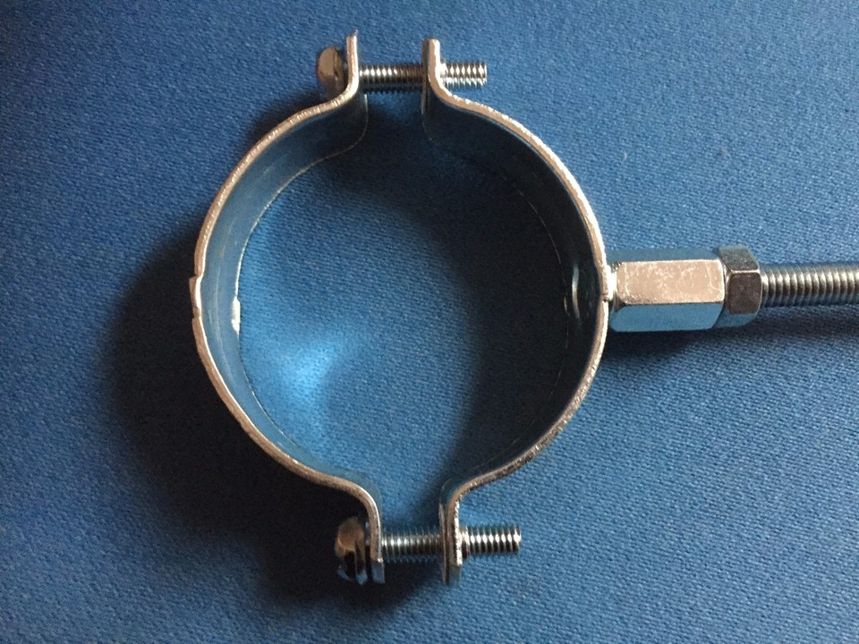 60mm 2 3/8" pipe boiler flue clamp/bracket/wall adjustable mounting ...