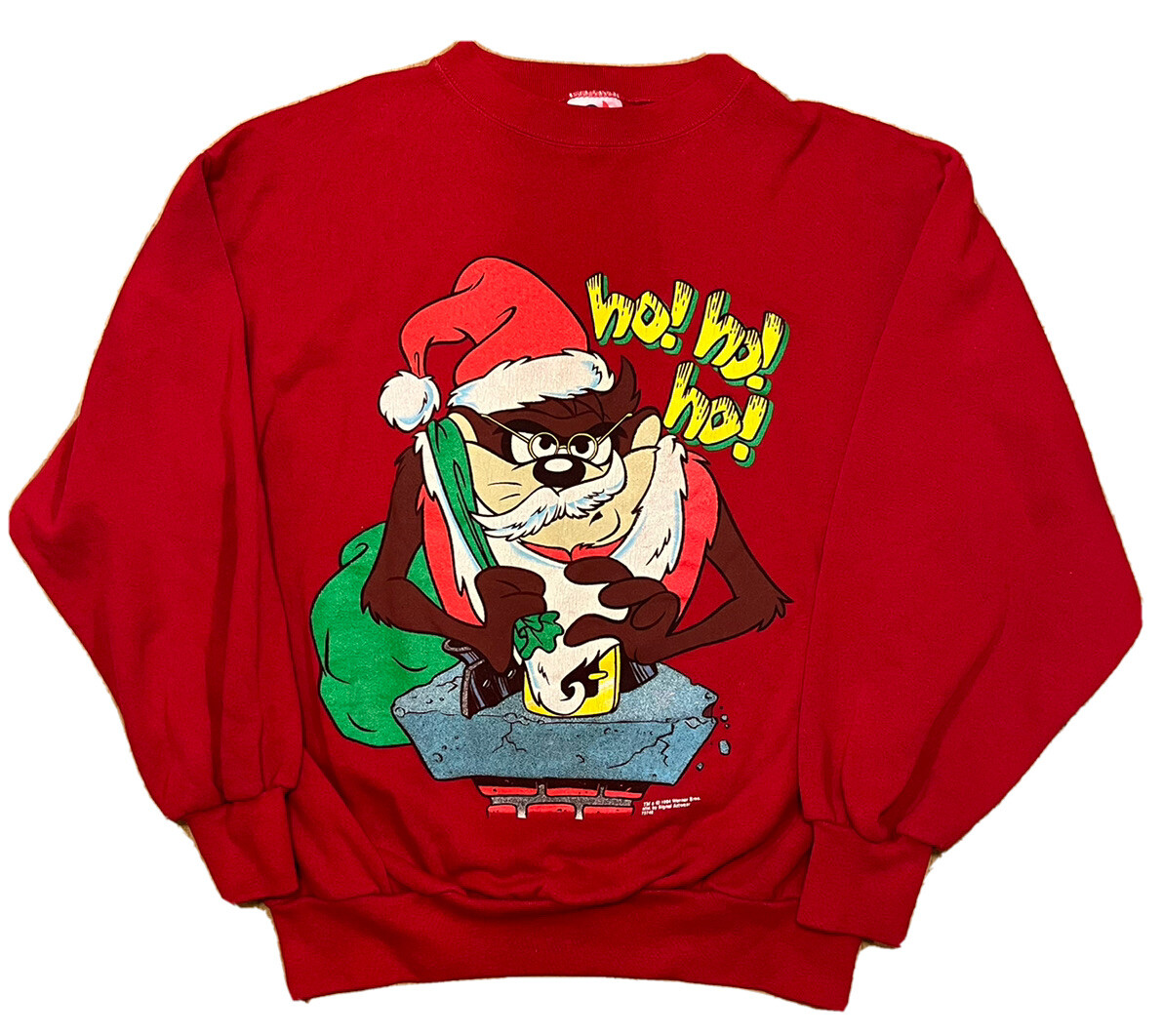 1994 Vintage Looney Tunes Taz Large Santa Christmas S… - Gem