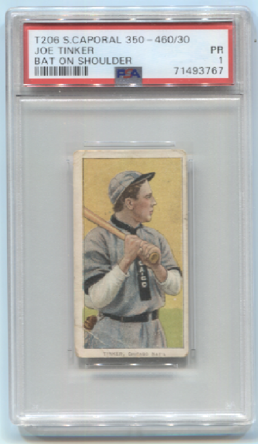 1909-11 T206 Sweet Caporal - Joe Tinker (Bat on Shoulder) - PSA 1 | eBay