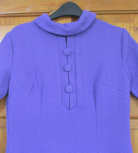 Vintage mod / 60s purple crimplene dress size 10 | eBay