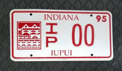 1995 State of Indiana Issued Collegiate Vanity License Plate IUPUI IP ...