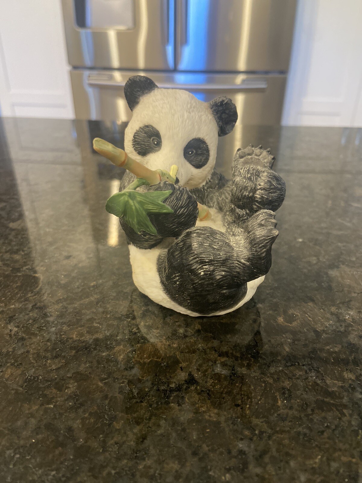 1984 FRANKLIN MINT "HI THERE!" by EVA DALBERG PANDA BEAR WITH WORM ...