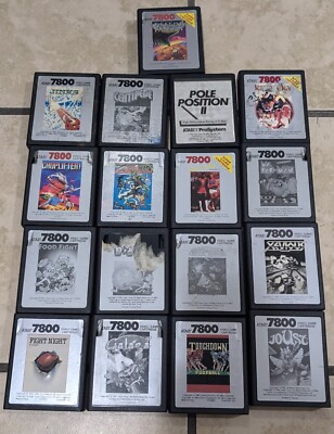 Atari 7800 17 Games Lot - Tested And Working! Asteroids, Galaga, Ms ...