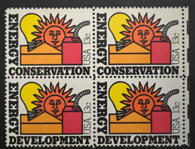 USA Energy Conservation Stamps 13 Cents (4) 1974 MNH | eBay