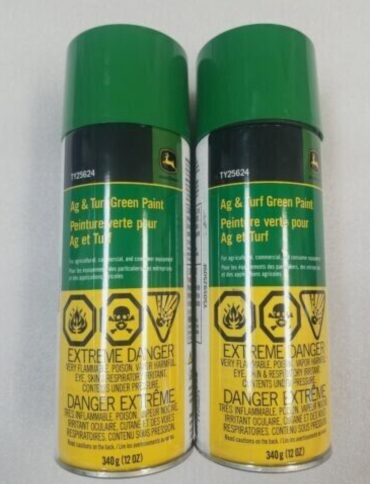 2 cans- John Deere Ag & Turf Green Paint #TY25624 Tractor, Lawn Mower ...