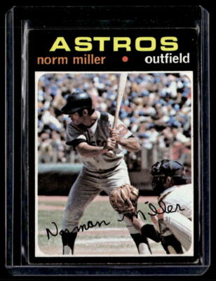 1971 Topps #18 Norm Miller Houston Astros VG-EX Baseball Card *B331 | eBay