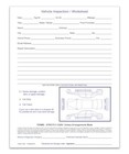 Vehicle Inspection Worksheet - 1 Part Pre-Service Write-Up Form with ...