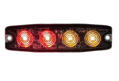 Buyers Products 8892246 Ultra Thin 4.5" Red/Amber LED Strobe Light | eBay