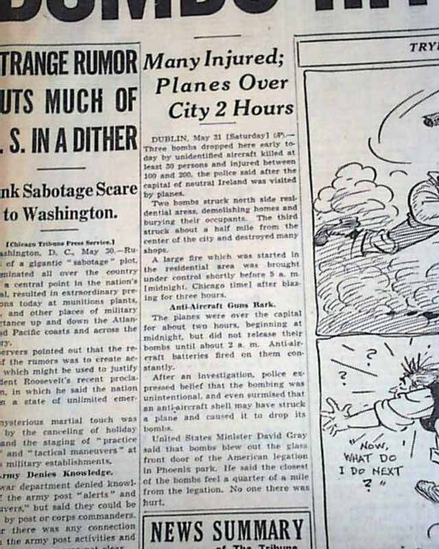 THE NORTH STRAND BOMBING Dublin Ireland German Air Attack 1941 WWII ...