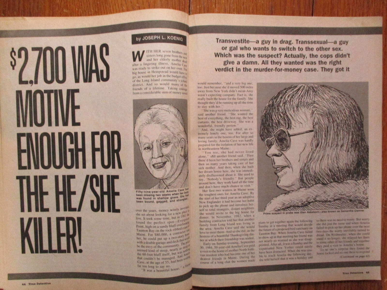 Dec. 1985 True Detective Magazine(GLEN ASKEBORN/ORESTES RODRIGUEZ/KIRK ...