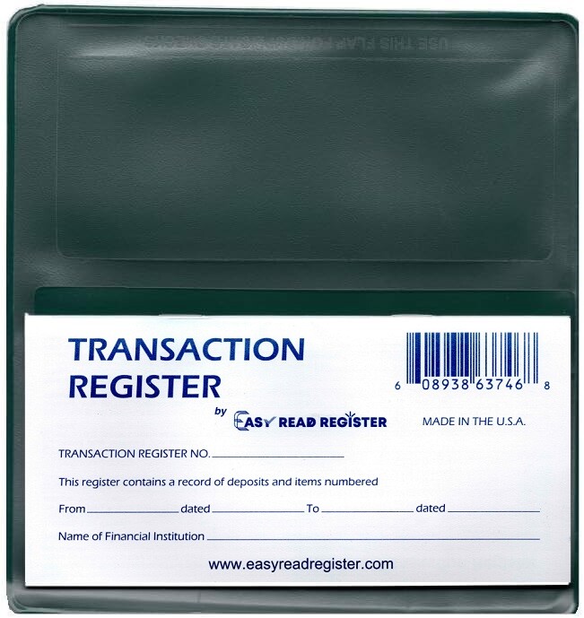 5 Checkbook Registers with 1 Vinyl Checkbook Cover for Top Tear Checks ...