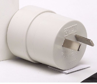 HPM REVERSE TRAVEL ADAPTOR 2-Pin Plug EU CA US to AU 240V 10amps White ...