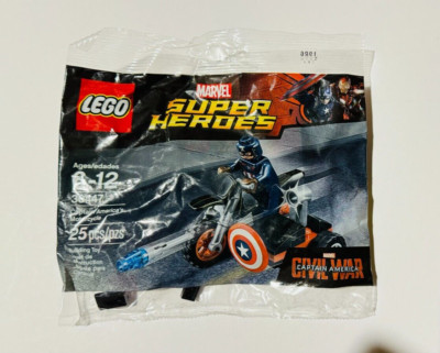 LEGO Marvel Superheroes 30447 Captain America’s Motorcycle 673419254489 ...