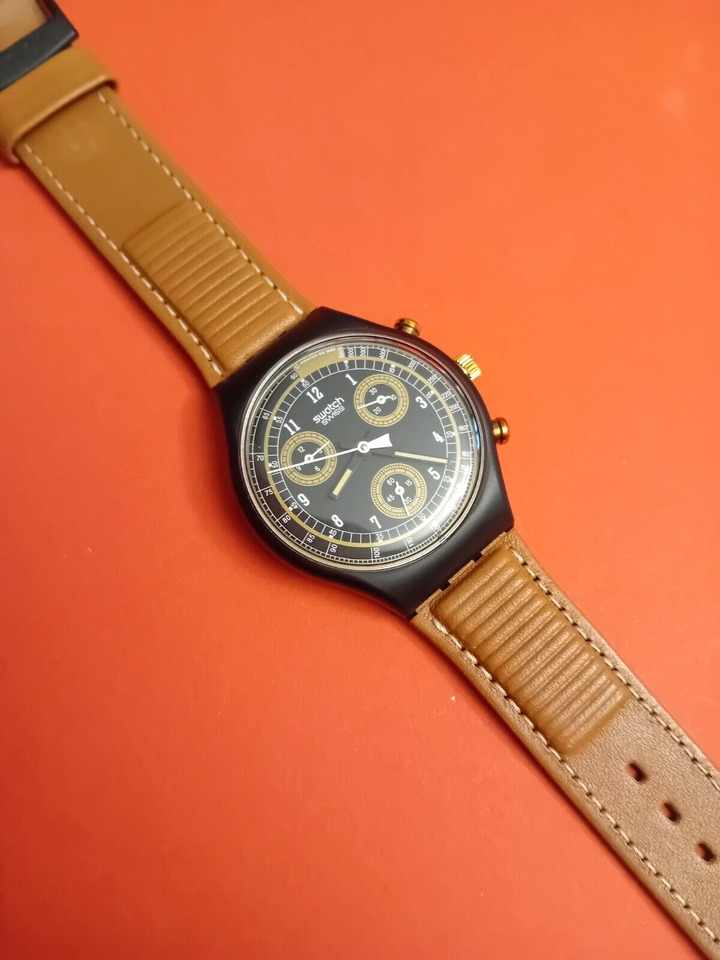 Swatch Chrono Neu NOS Sand Storm SCB104 1990 Vintage Armbanduhr 90er ...