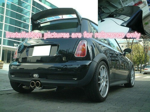 For Mini Cooper R50 R53 AQR Style Carbon+FRP Rear Spoiler Roof Wing Lip ...