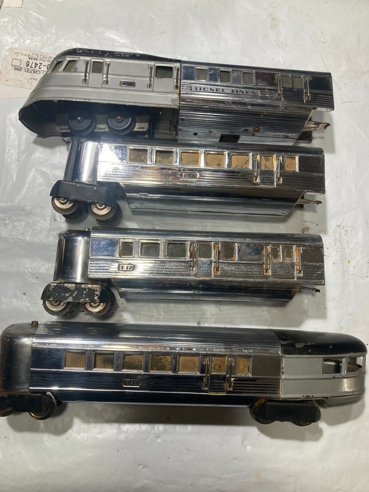 ORIG 1935-41 PREWAR LIONEL 616, 617, 618 FLYING YANKEE BL. TOP ...