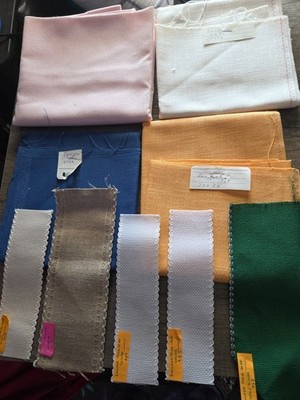 Lot Of 4+ Pieces Cross Stitch Fabric. Misc Fabric, Colors & Sizes Aida ...