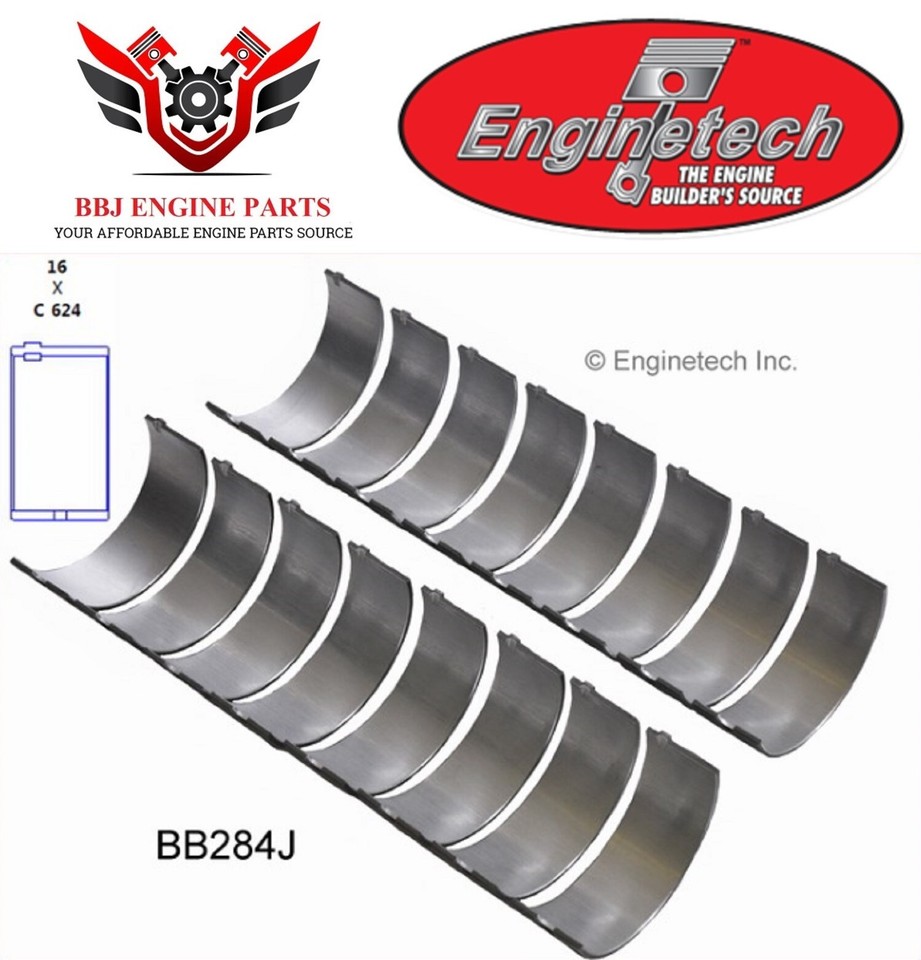 Chevrolet SBC 283 327 Small Journal Crank 55-67 Enginetech Rod-Main ...