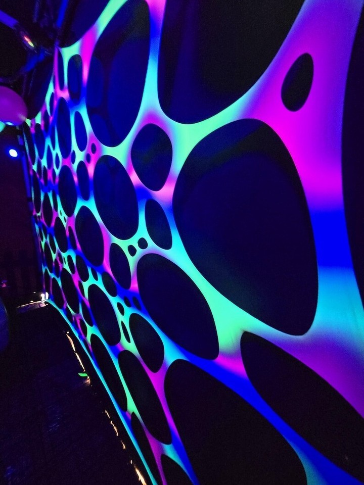 UV Event Decor , Black Light Party, Neon Glow , Stretch Decor, Dj ...