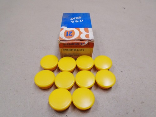 10 Lot NEW Siemens-Allis P30PBC3Y Pushbutton Cap Yellow Mushroom 30mm | eBay
