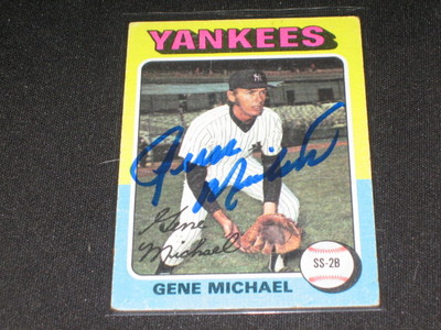 GENE MICHAEL YANKEES LEGEND HAND SIGNED AUTOGRAPHED VINTAGE BASEBALL ...