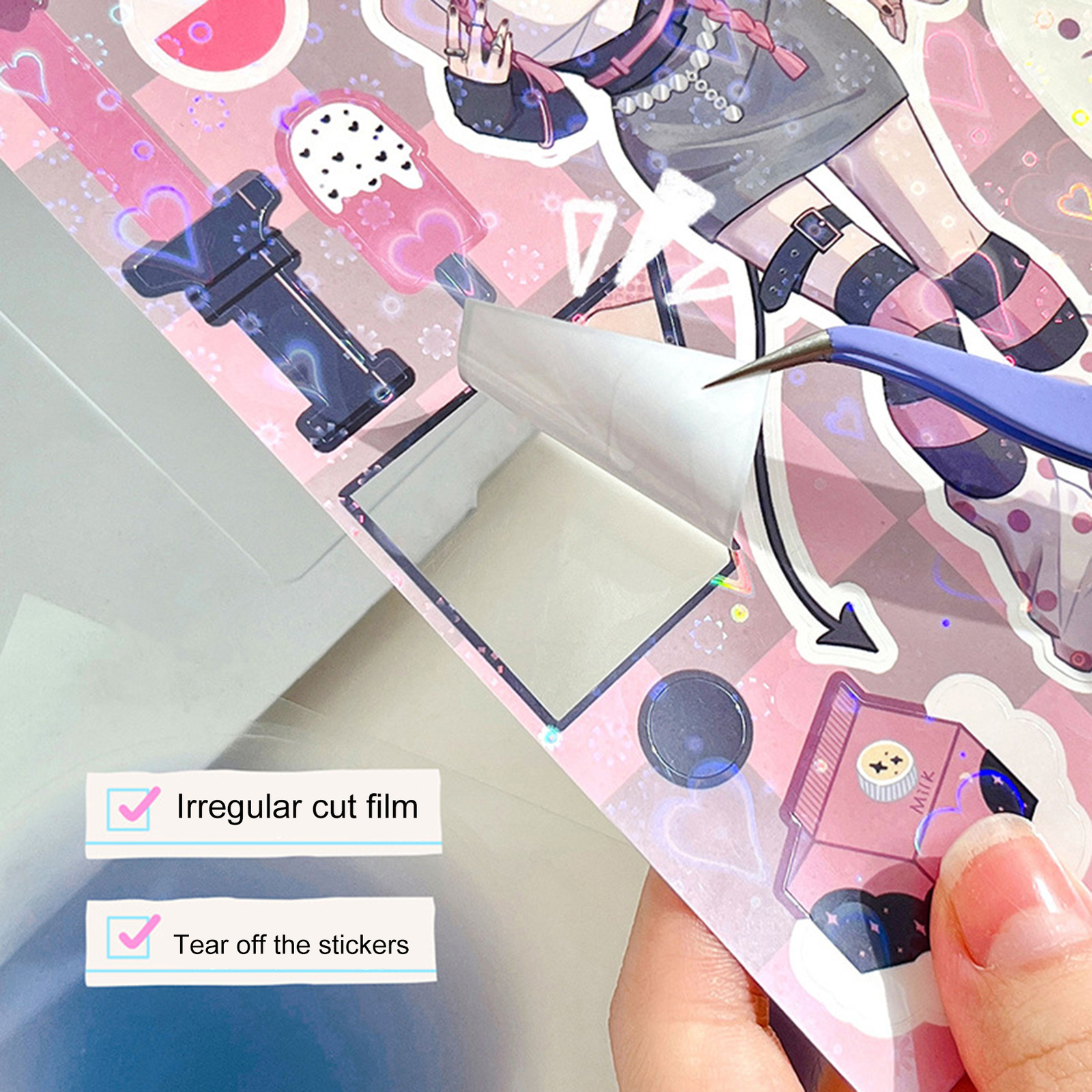 2pcs Scrapbook Sticker Fade-resistant Diy Hand Account Journal Album ...