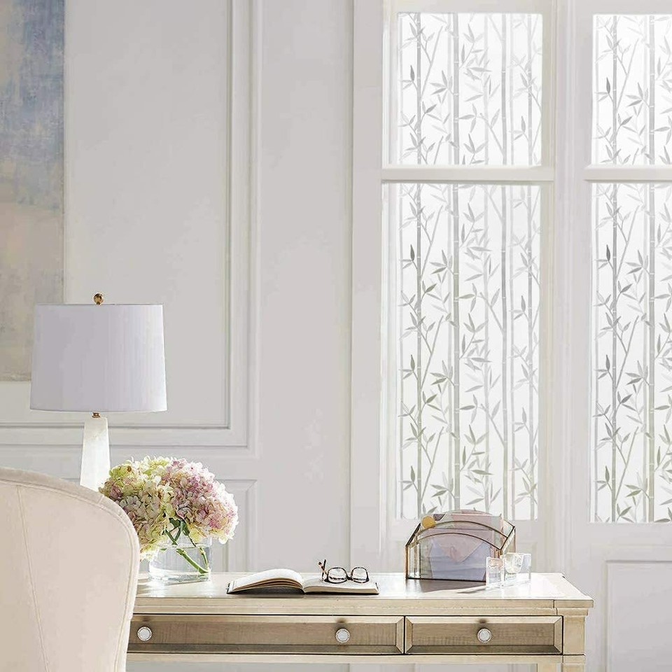 Bamboo Glass Window Film, Static Cling Window Sticker 17.7"x78.7" | eBay