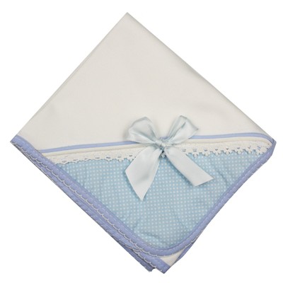 Portuguese Cotton Blue Baby Burp Cloth with Bow | eBay