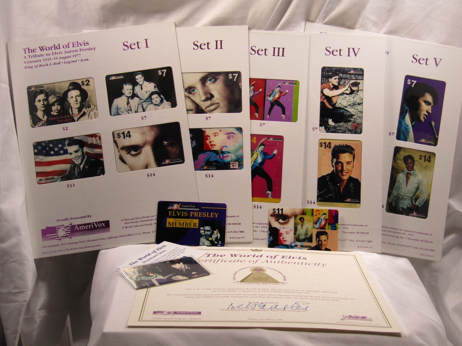 *Lot of 22*ELVIS PRESLEY*Vintage COA Phone Card *SET* | eBay