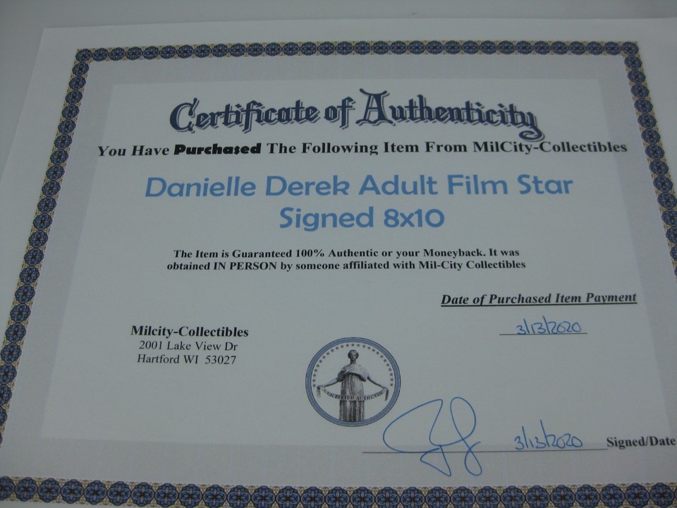 Danielle Derek Autograph Signed 8x10 with COA | eBay