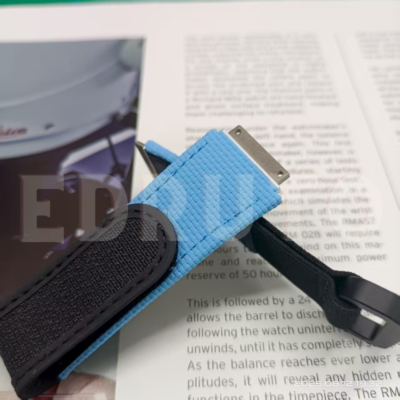 Baby Blue Hybrid Watch Strap Size Small Replacement For Richard Mille ...