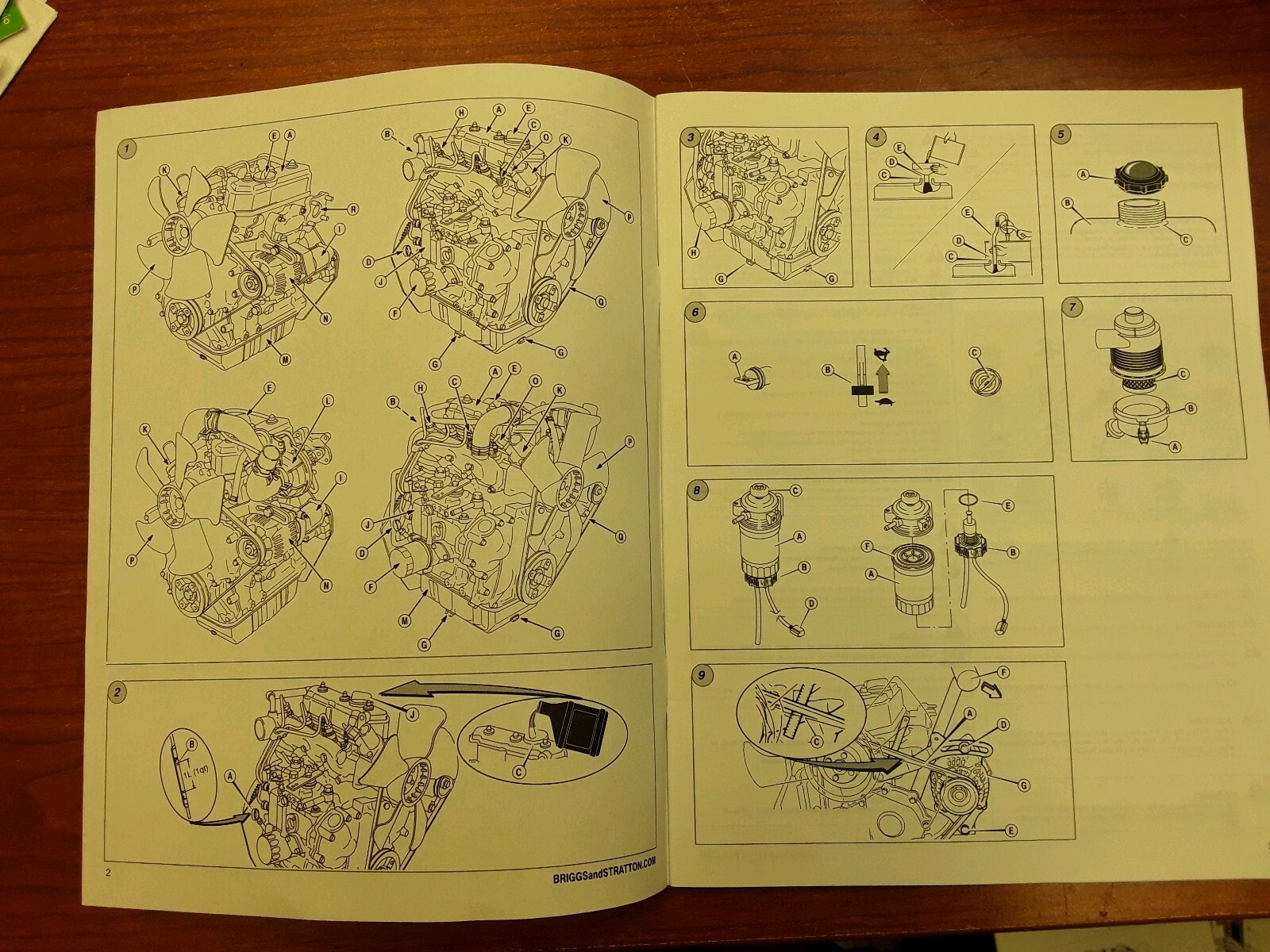 BRIGGS & STRATTON Model 520000 & 580000 Vanguard Diesel Operator's ...