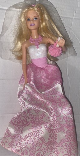 Barbie Mattel Fairytale Bride Wedding Doll, with bouquet | eBay