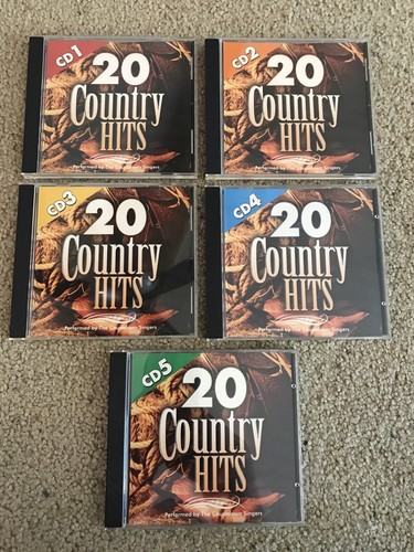 20 Country Hits on 5 Cds - Audio Cds By Countdown Singers - 100 ...