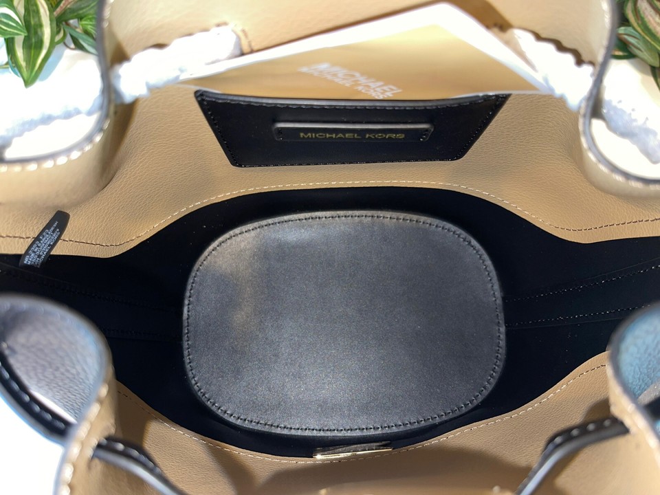 MICHAEL KORS REED MEDIUM SMALL BUCKET CROSSBODY SHOULDER BAG MK BLACK ...