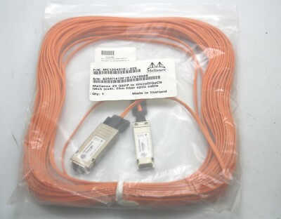 2x HP Mellanox MC1204310-025 25M Fiber Optic Cable 4X QSFP to ...