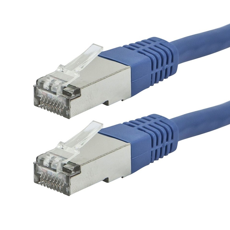 5FT Cat6A RJ45 Ethernet LAN Network STP Patch Cable Copper 10Gb Gold ...