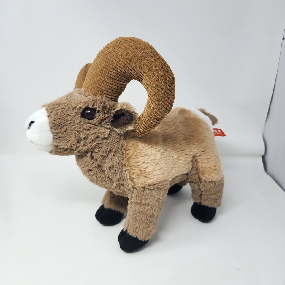 Wild Republic Brown Big Horn Sheep Ram Plush 12" Soft Toy Stuffed ...