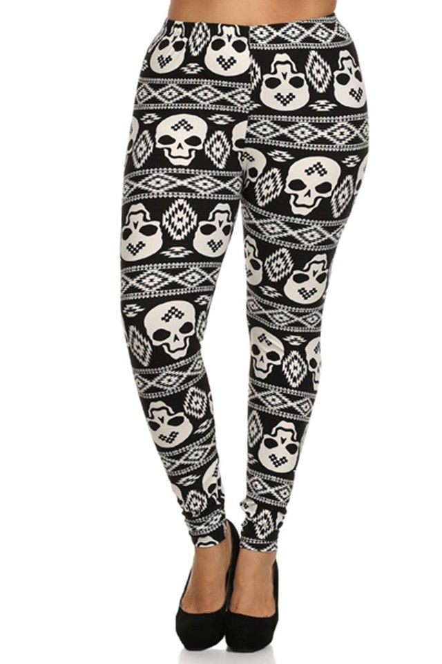 Womens Plus Size Graphic Print Pattern Buttery Soft Leggings | eBay