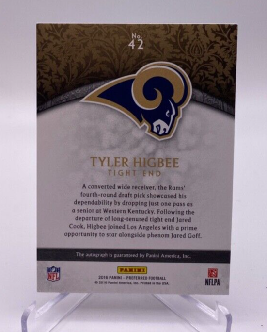 2016 PANINI CROWN ROYALE TYLER HIGBEE AUTO 244/250 Los Angeles RAMS | eBay