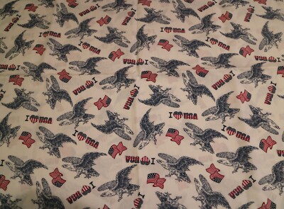 Springs Industries Cotton Fabric American Pride Remnant 36"x45" | eBay