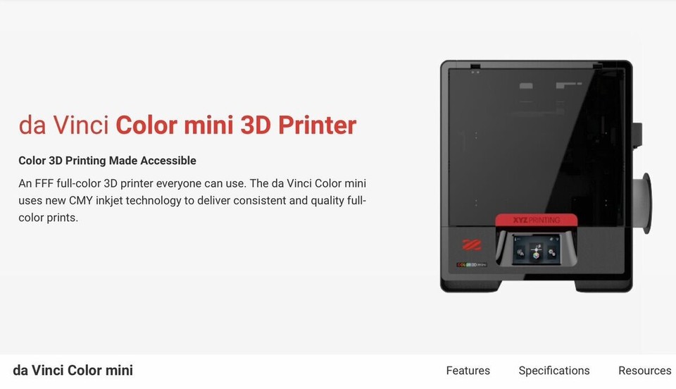 XYZ Da Vinci Mini Color 3D Printer - New | eBay