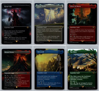 FOIL Lord the Rings Legendary Lands BORDERLESS Magic Gathering MTG ...