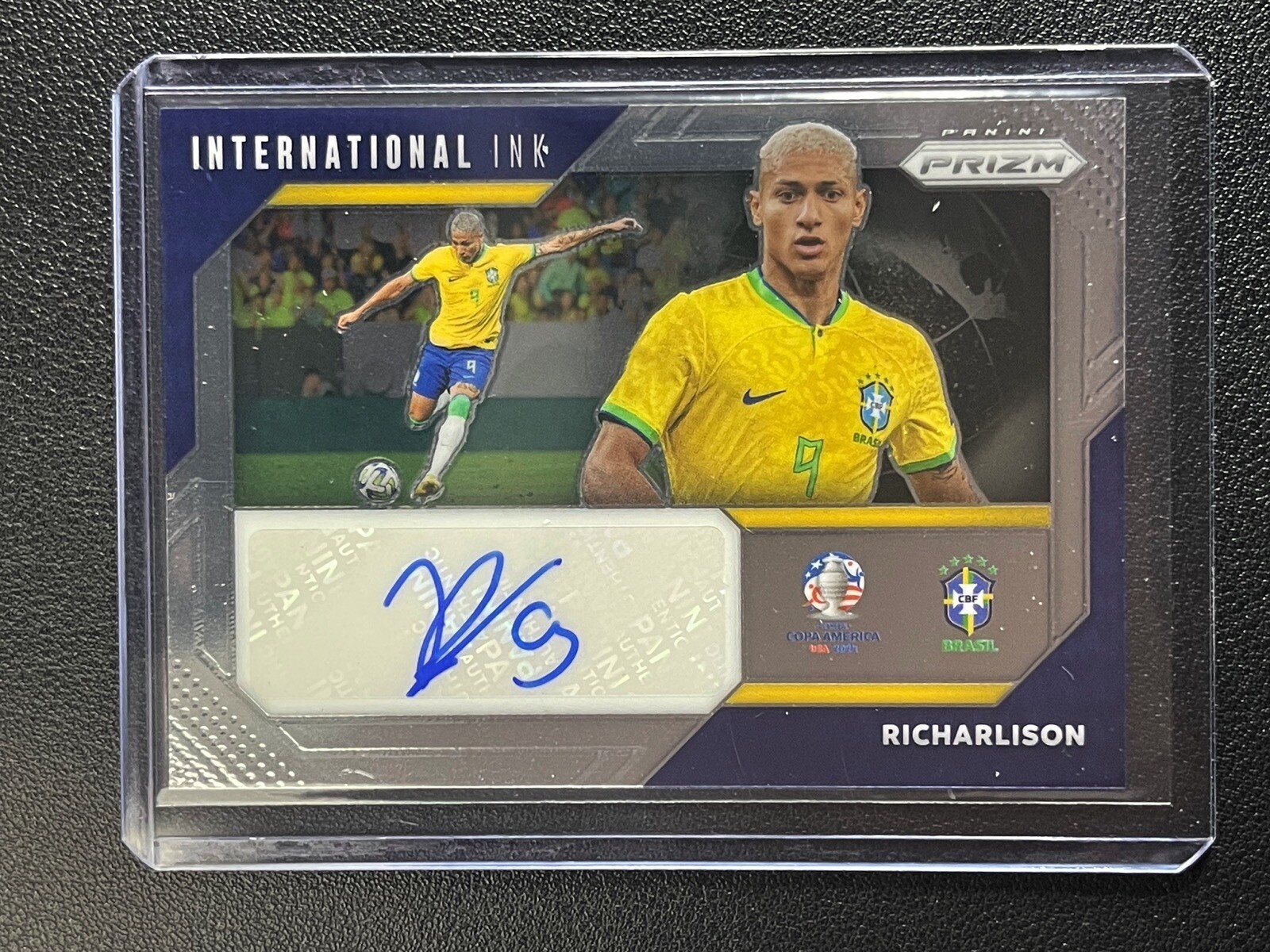RICHARLISON 2024 PRIZM COPA AMERICA INTERNATIONAL INK AUTOGRAPH AUTO ...