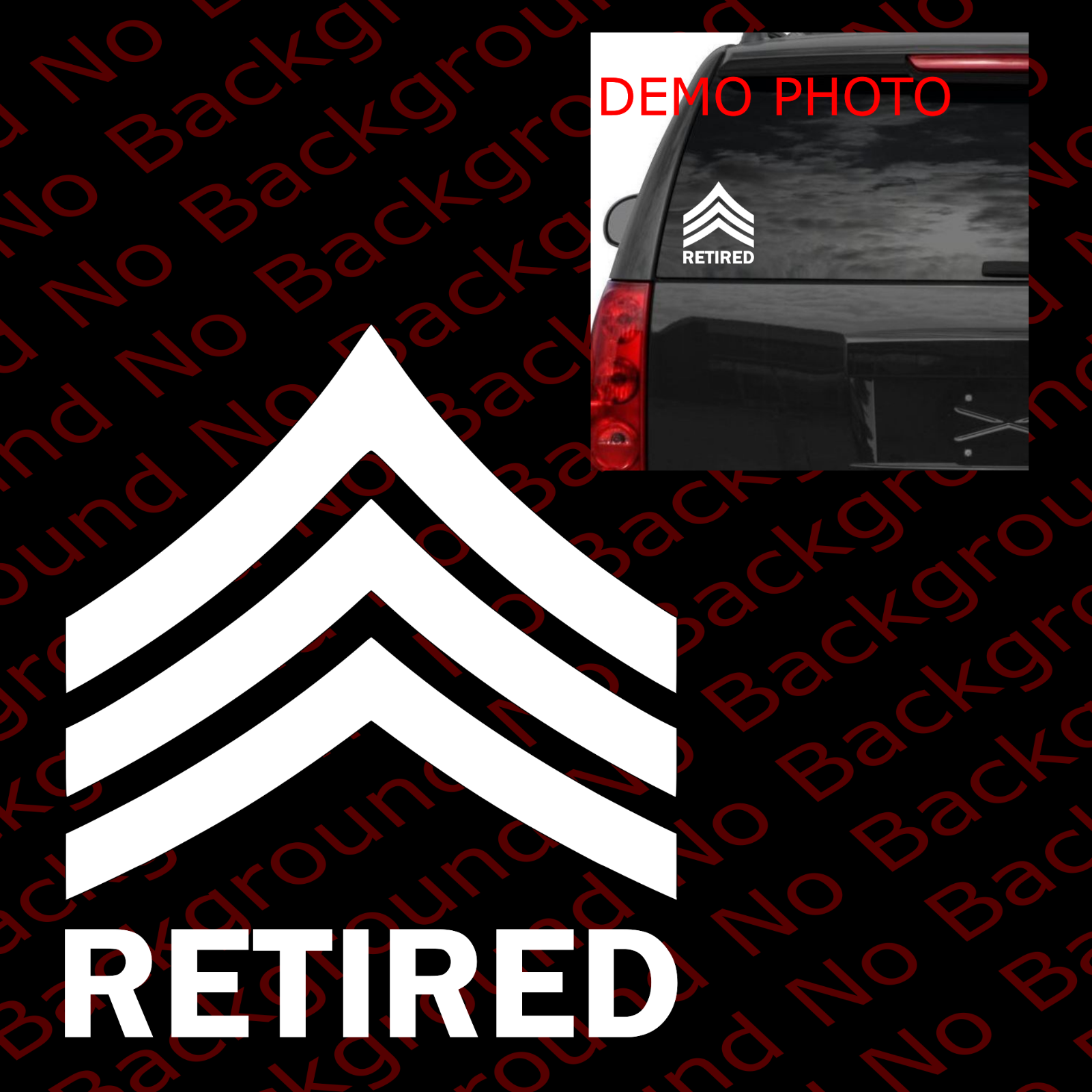 SGT Rank Vinyl Die Cut Car Window Decals for Police SERGEANT LEO ...