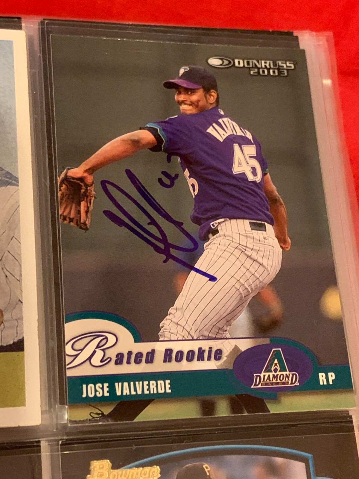 JOSE VALVERDE AUTOGRAPHED SIGNED 2003 DONRUSS CARD DIAMONDBACKS COA | eBay