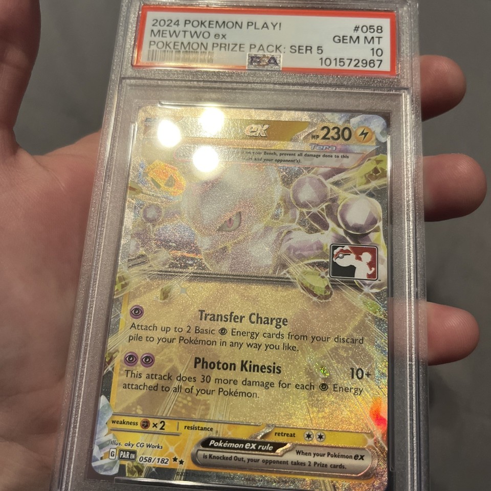 PSA 10 GEM MINT Mewtwo ex 058 Prize Pack Promo Play! Stamped Pokémon ...